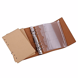 Leather Journal Notebook, MALEDEN Spiral Bound Traveler Notebook for Women Men Thanksgiving Refillable Daily Planner Sketchbook Diary with Zipper Pocket