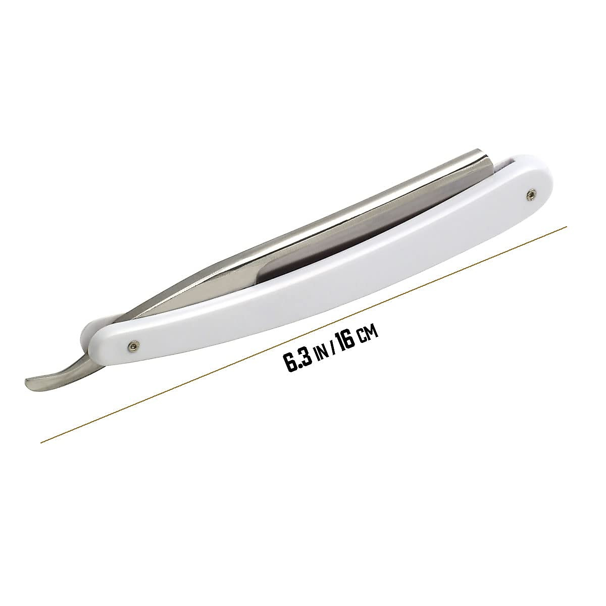 Union Razors SR2 Straight Edge Razor with White Handle