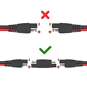 OYMSAE SAE Polarity Reverse Adapter Connectors,4 Pack SAE to SAE Quick Disconnect Connector,for Automotive,Solar Panel Panel SAE Plug(SAE Reverse Connector (4Pack)