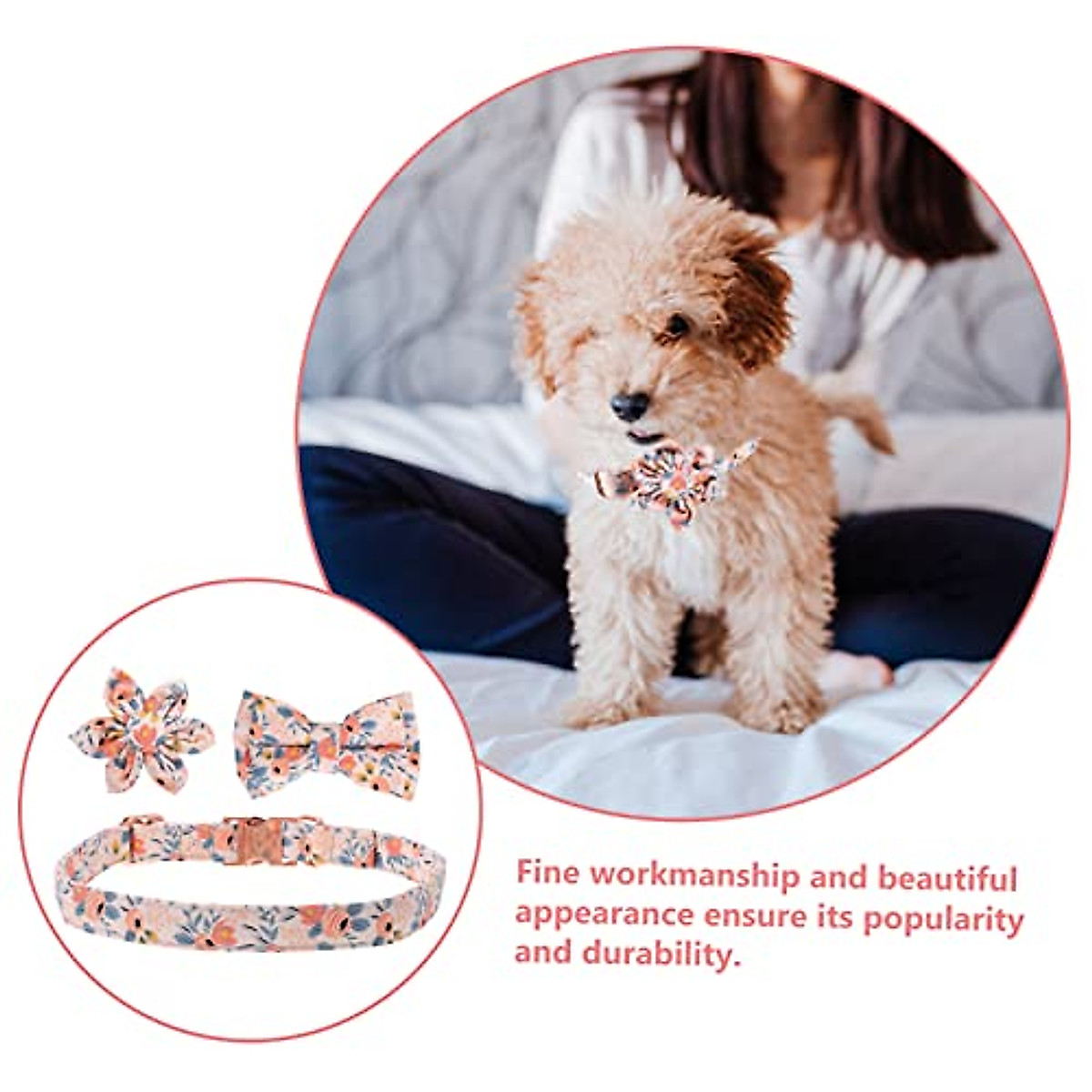 Ipetboom 1 Set Pet Collar Kitten Collars Choker Chain for Dogs Flower Necklace Breakaway Pet Collar Cat Strap Collar Pet Safety Strap Puppy Collar Pet Supply Small Cat Collar Lettering Pink