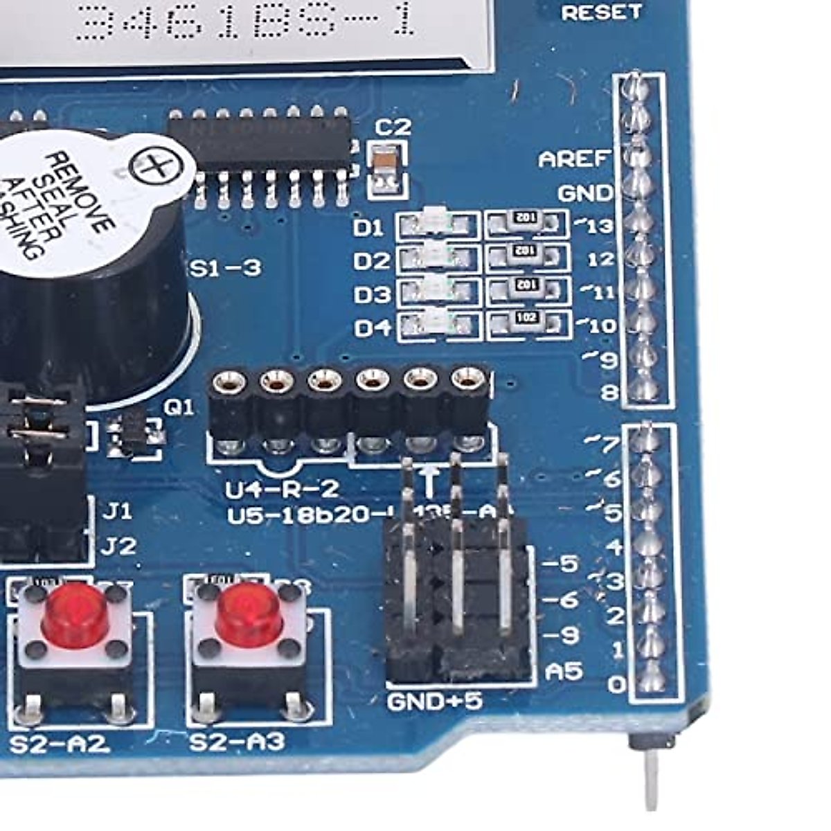 Kadimendium Multifunctional Expansion Module, 70x50mm Digital Display 4 Digit Development Board Adjustable Potentiometer for Wireless Experiment