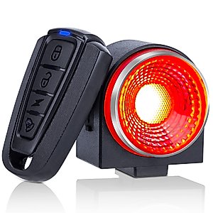 ONVIAN Bicycle Tail Lights with 115dB Bike Alarm, USB Rechargeable Automatic Brake Sensing Rear Lights for Road Cycling MTB Electric Bikes High Lumen IP65 Waterproof (A8)