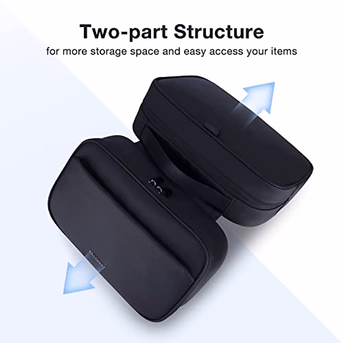 BAGSMART Toiletry Bag for Men, Hanging Travel Toiletry Organizer Large Dopp Kit for Men, Water Resistant Travel Bag Shaving Bag for Toiletries Accessories, Door Room Essentials, Black