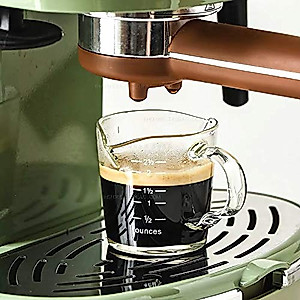 NCnnwovf Espresso Shot Glasses 70ML Triple Pitcher Barista Double Spouts With Pouring Handle (2)
