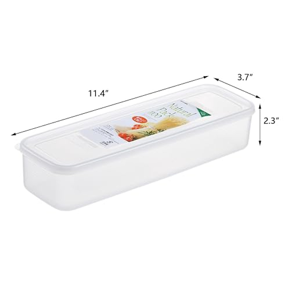3Pcs Pasta Storage Container Plastic Spaghetti Food Storage Box, Noodle Canister With Lid for Spaghetti, Pasta, Noodles, Eggs, Fruits Snacks (3)