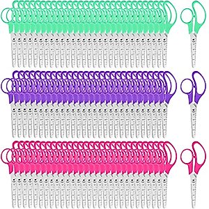 150 Pcs Scissors Bulk for Kids 5.5 Inch Blunt Tip Scissors Classroom Scissors for School Student Children DIY Craft, Assorted Color