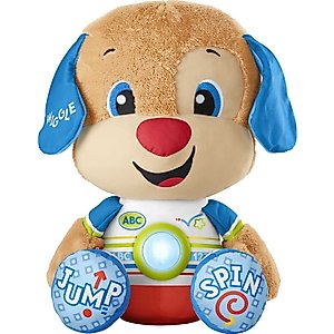 Fisher-Price Laugh & Learn Toddler Learning Toy So Big Puppy Musical Plush with Smart Stages Content for Ages 18+ Months