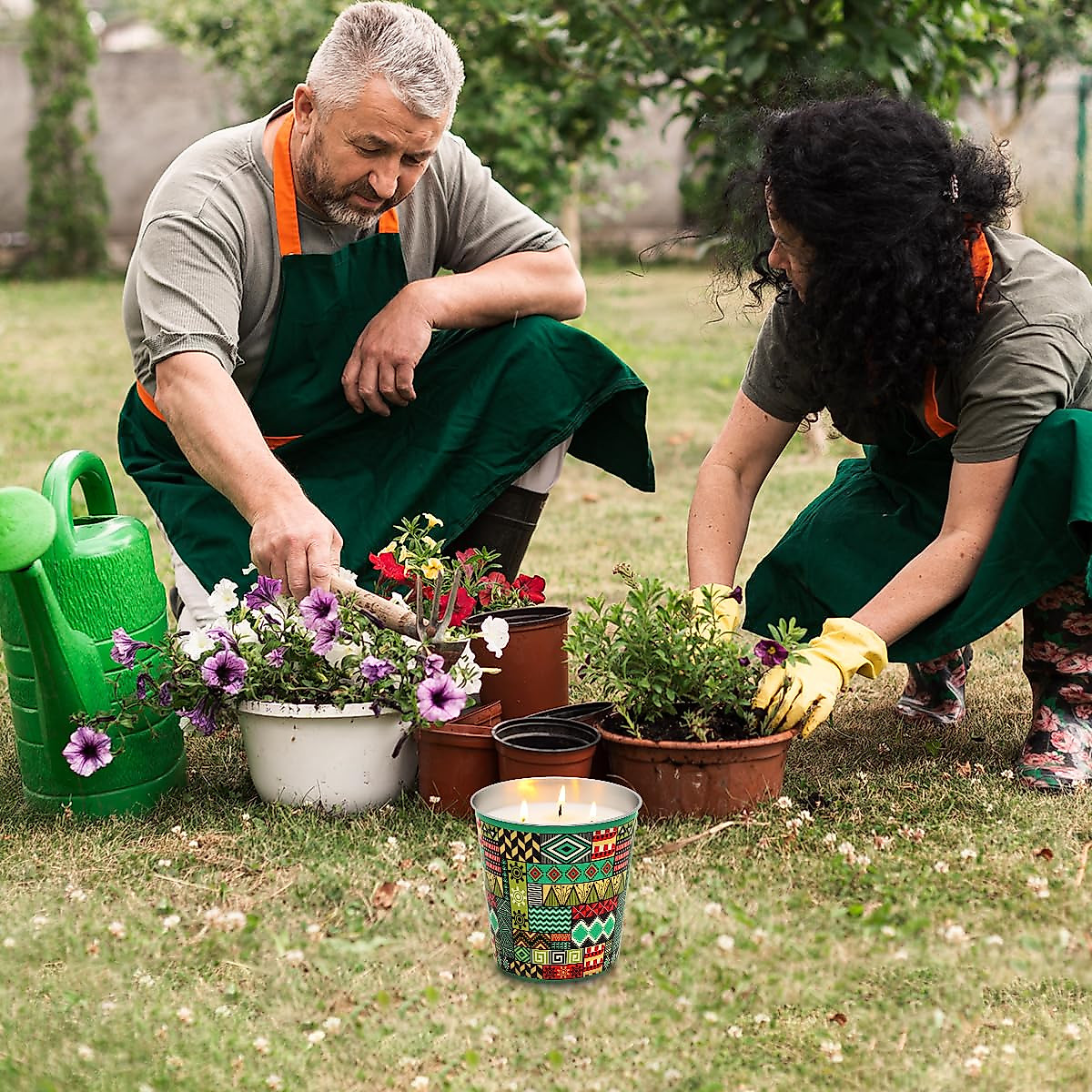2 Packs Citronella Candle Outdoor Indoor, Large 3-Wick Bucket Candles for Summer, 20 Ounce Lemongrass Soy Wax Candles for Home Garden Patio Yard Balcony