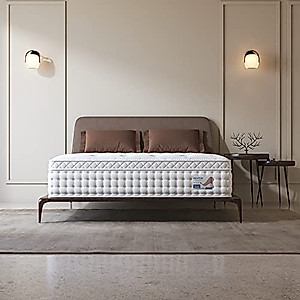 BedStory Queen Mattress, 14 Inch Deep Sleep Firm Mattress - Made in USA - Extra Lumbar Support - Pain-Relief - Memory Foam Hybrid Euro Top Mattress, Individually Wrapped Pocket Coils