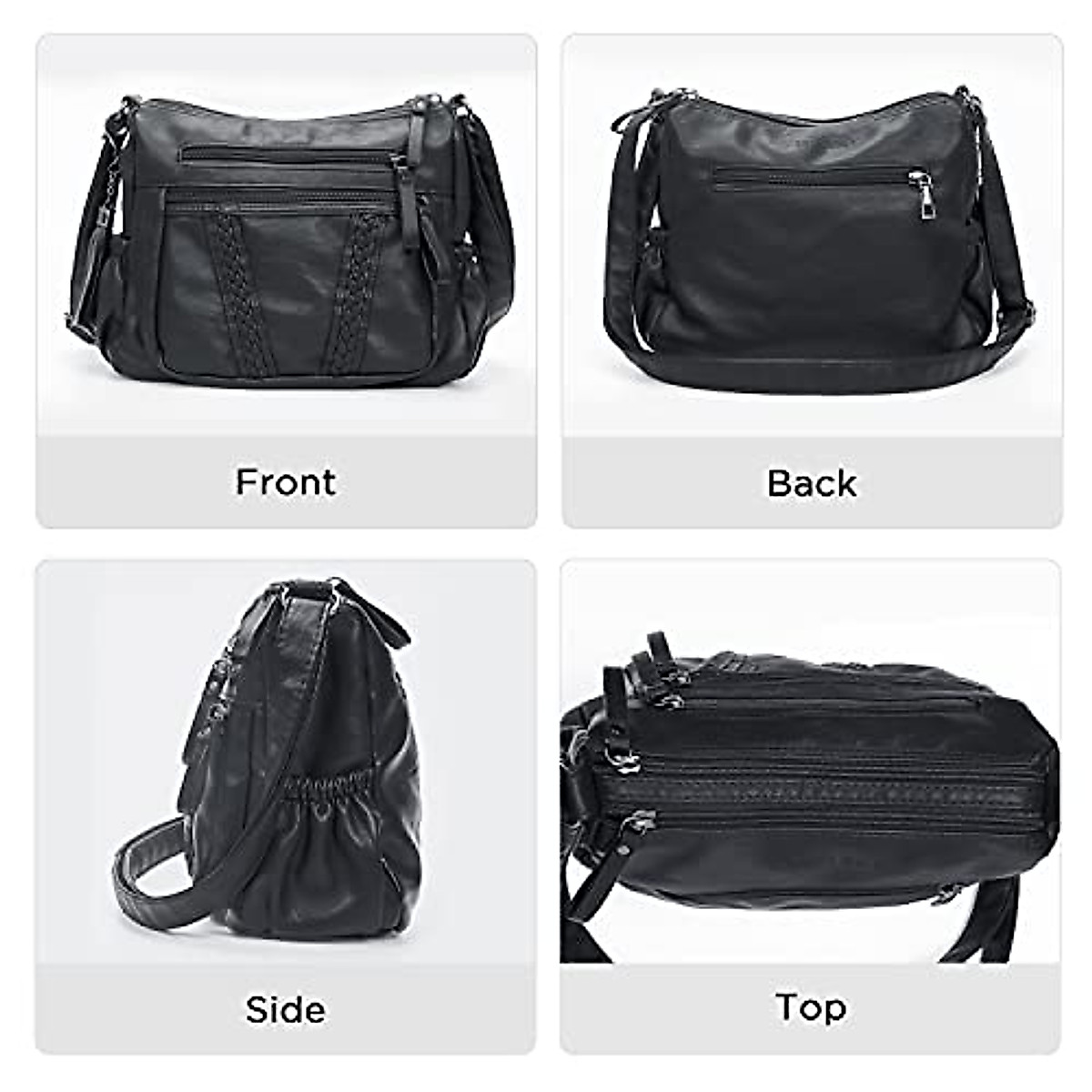 VOLGANIK ROCK Crossbody Bag for Women with Tassel Ladies Soft PU leather Purses and Handbag Pocketbooks