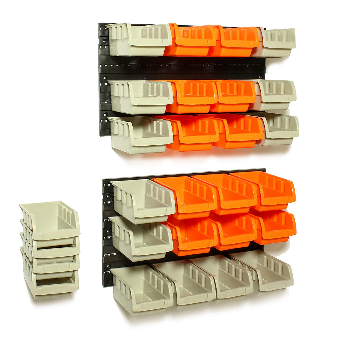 VViViD Heavy-Duty Wall-Mounted Plastic Storage Bin & Tool Organizer Board Set