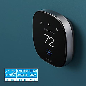 NEW 2022! ecobee Smart Thermostat Premium with Siri and Alexa and Built in Air Quality Monitor and Smart Sensor