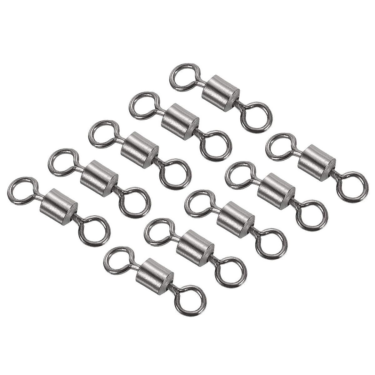 PATIKIL Fishing Barrel Swivels, 100 Pack 97LBS Copper Rolling Hook Line Connector Terminal Tackle for Saltwater Freshwater Fishing, Black