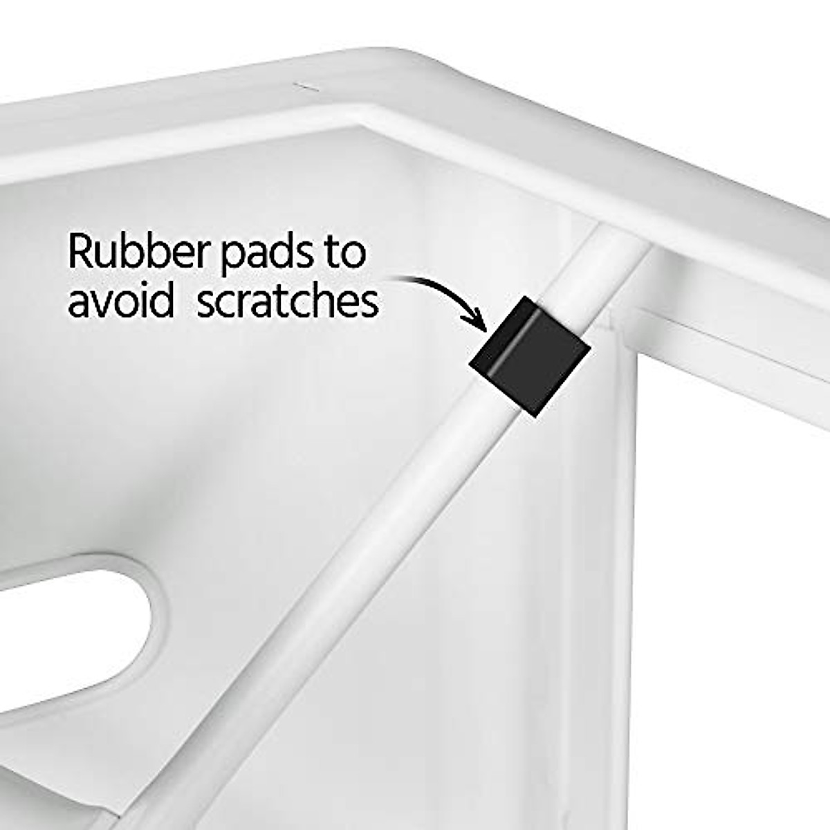 Topeakmart 30 inches Metal Bar Stools High Backless Barstool Stackable Bar Height Stools Chairs, White, Set of 4