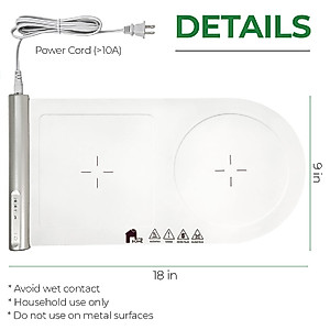 EconoHome Premium Silicone Food Warmer for Parties, Buffet, Holidays - Roll Up Electric Powered Food Warming Tray to Keep Your Food Warm - 3 Heat Levels, Large Surface Area