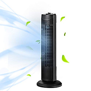 GOFLAME Oscillating Tower Fan, Portable Electric Stand Up Fan with 3 Wind Speed, Quiet Cooling Fan for Indoor Living Room, Bedroom, Office (Black)