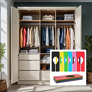 YHOLSDAS Closet Dividers for Hanging Clothes, Rectangular Closet Dividers for Sorting Clothing Size, Color, Writable & Reusable Rack Dividers for Sorting Clothing, 2" x 5", 7pcs