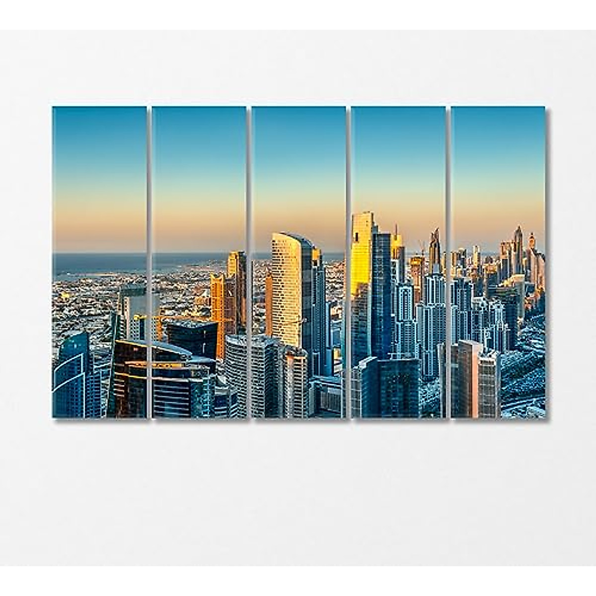 Business Bay Towers in Dubai Canvas Print 1 Panel / 36x24 inches