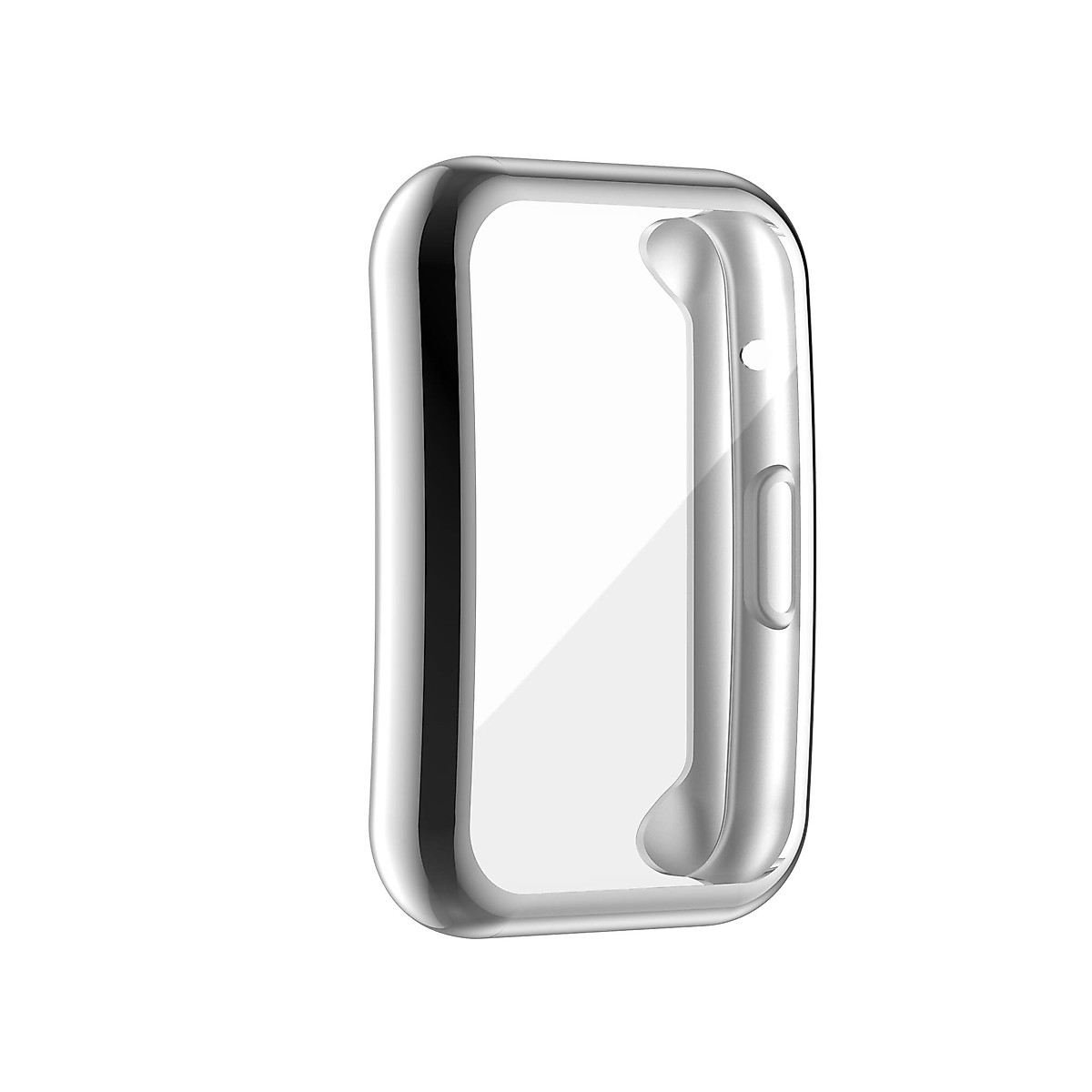 TenCloud Cases Compatible with Huawei Watch Fit Smartwatch Men Women Watch Case Soft TPU Shockproof Bumper Cover Screen Protector Case for Watch Fit Accessories (Black+Clear)