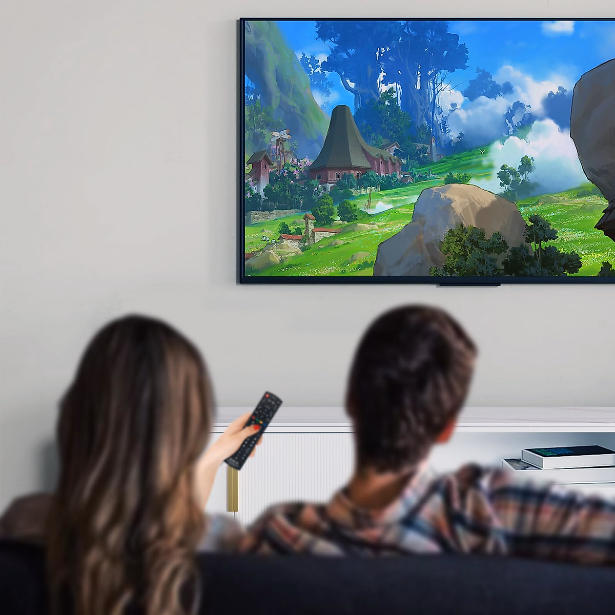 New Universal Controller Replaced Remote Works for 99% Panasonic LED LCD Learn 3D TV Also SUBs N2QAYB000926 N2QAYB000485 N2QAYB000837