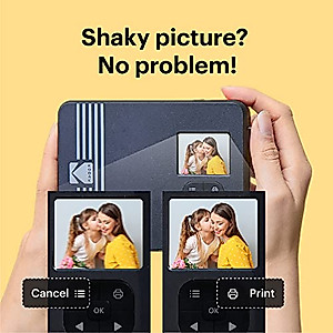 KODAK Mini Shot 3 Retro 4PASS 2-in-1 Instant Digital Camera and Photo Printer (3x3 inches) Initial 8 Sheets + 60 Sheets Gift Bundle, White (NOT Zink)