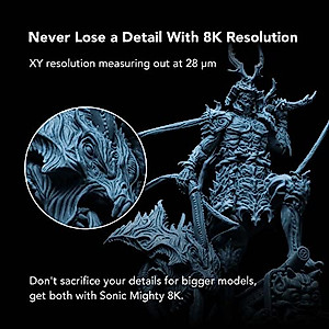 phrozen Sonic Mighty 8K LCD Resin 3D Printer, Monochrome/Mono LCD Screen, Mass-Produce 3D Printed Models with Ultra-high 8K Resolution, L21.8 x W12.3 x H23.5 Printing Volume