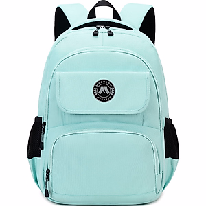 Mygreen Laptop Backpack for School Hiking Work with 15.6 in Sleeve | Durable & Dependable Women Girls Bookbag Purple College Backpack Water Resistant Green