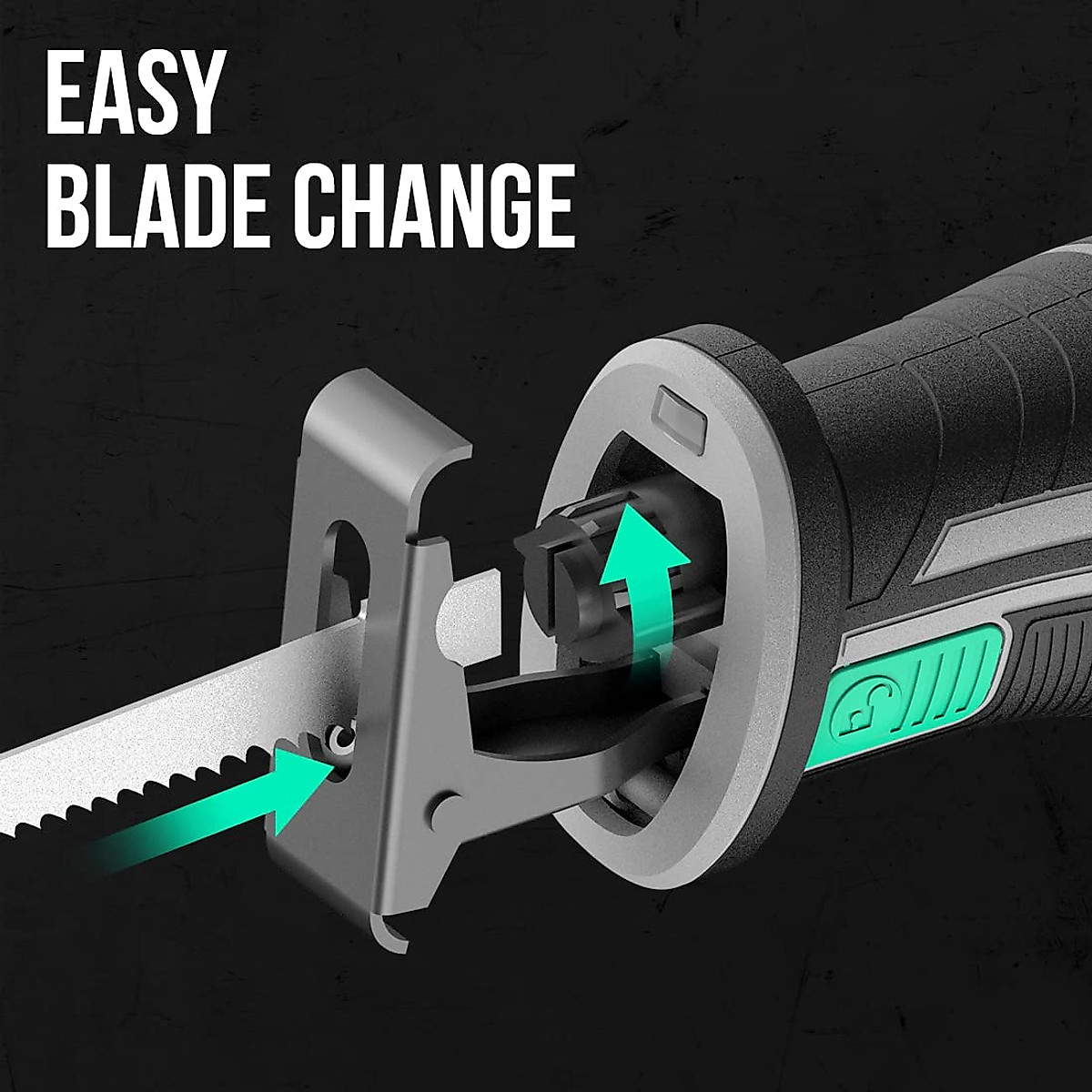 Litheli Reciprocating Saw Cordless, Powerful Hand Saw Kit with 20V 4.0 Ah Battery & Fast Charger, 0-3000 SPM with Tool-free Blades Change, Lightweight for Wood & Metal Cutting.