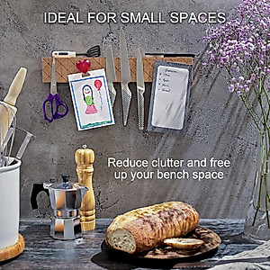 Magnetic Strip Knife Holder – Etched Wood Knife Rack or Bar with Hardware for Hanging & Wall Mounting. – Kitchen Utensil Organizer & Storage by Fiddle & Finch, 16 Inch. Diamond Daze