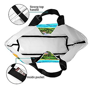 Gelxicu Cute Dolphin Shoulder Tote Bags Dolphin Casual Bag Cute Shoulder Handbags Animals Grocery Bags