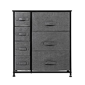 n/a Dresser with 7 Drawers Furniture Storage Tower Unit for Bedroom Hallway Closet Office Organization Steel Frame Wood (Color : A)