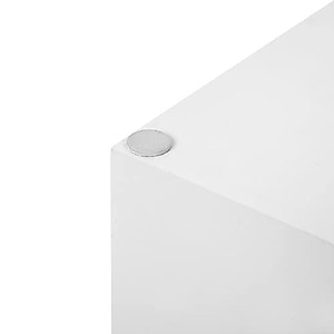 SONGMICS Jewelry Box, 3-Tier Wooden Jewelry Case, Jewelry Organizer with Large Mirror, for Rings, Necklaces, Earrings, Bracelets, White UJOW03W