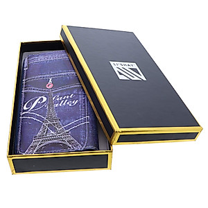 Matte Blue Paris Wallet - Double Zipper