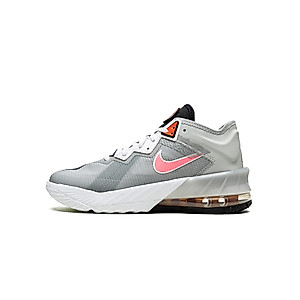 Nike Boy's Lebron XVIII Low (GS) (Big Kid) Light Smoke Grey/Sunset Pulse/Black/White 7 Big Kid M