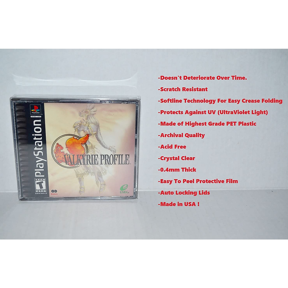 LOKI Premium Dual Double 2-4 Discs Video Game Protector Plastic Cases Display Sleeves Compatible with: Sony PlayStation 1 PS1 | Music Double 2-Discs Sets| 10 Pack