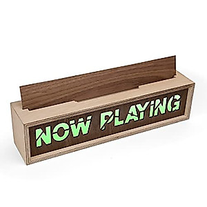 Bertram & Wooster Now Playing Vinyl Record Stand - Natural American Walnut Display | Handcrafted | Holds Vinyl, DVDs, CDs | Wall Mount | Record Player Turntable Accessories | Now Playing Record Holder