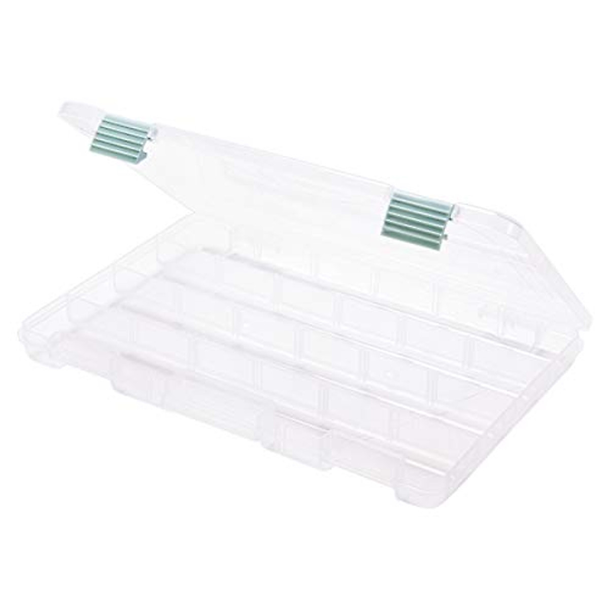 Medium Thin Utility Organizer with Adjustable Dividers | Transparent Organization Box For Small Parts, Batteries, & Jewelry Storage