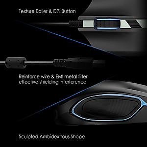 GameSir GM100 Gaming Mouse Wired Ergonomic Game USB Computer Mice RGB Gamer 6 Buttons Desktop Laptop PC Gaming Mouse