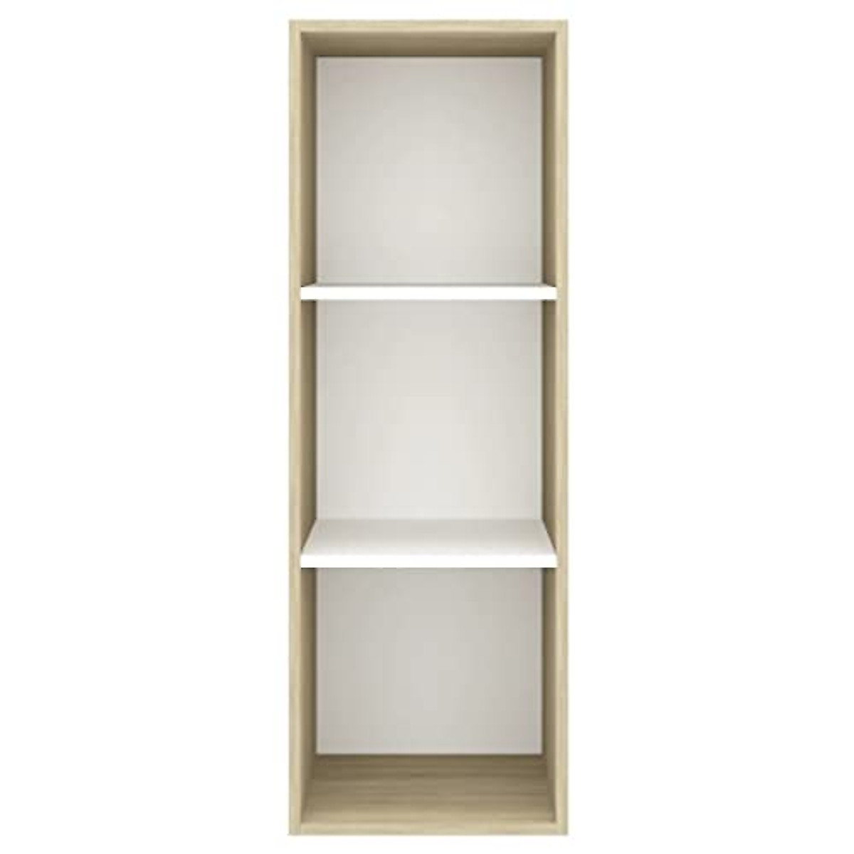 Bedroom, living room storage unit,Modern entertainment center media rack,Suitable for living room, bedroom, office, etc.Wall-mounted TV Cabinet Sonoma Oak and White 14.6"x14.6"x42.1" Chipboard