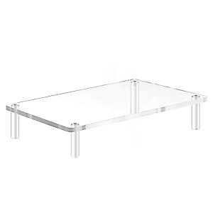 Yestbuy Acrylic Monitor Stand Riser, Clear Computer Monitor Riser, Desktop Organizer Stand for Office Accessories, Printer, Notebook, and All Flat Screen Display, Ergonomic Monitor Riser Stand
