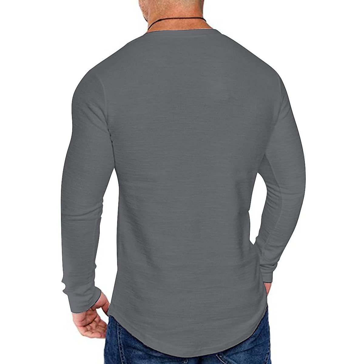 COOFANDY Men Workout T Shirt Fit Lightweight Cotton Fall Tee Big Tall Black/Grey