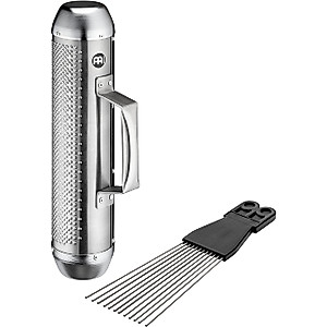 Meinl Percussion Merengue Guira Shaker with ABS Scraper-NOT Made in China-Brushed Steel Body and Filling, 2-Year Warranty (MGUS1)