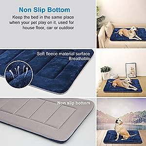 Hero Dog Extra Large Dog Bed Crate Pad Mat Soft Kennel Pads 48 in Non Slip Washable Dog Mattress Pet Beds Cushion for Pets Sleeping Mats