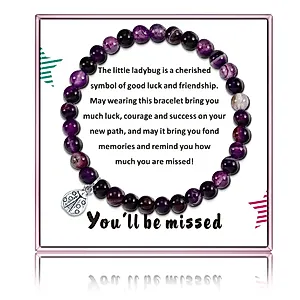 Ladybug Coworker Bracelet - Good Luck Farewell Gift for Women and Men