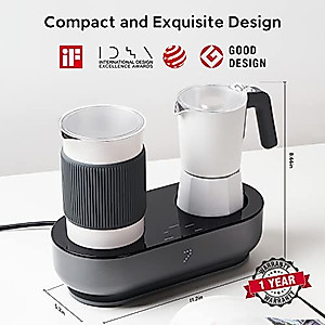 SEVEN&ME Espresso Coffee Machines with Milk Frother Coffee Maker with One-Click Operation, Cappuccino Machine and Latte Machine 60ml Single Serve Barista-Quality Expresso Coffee Machines at Home