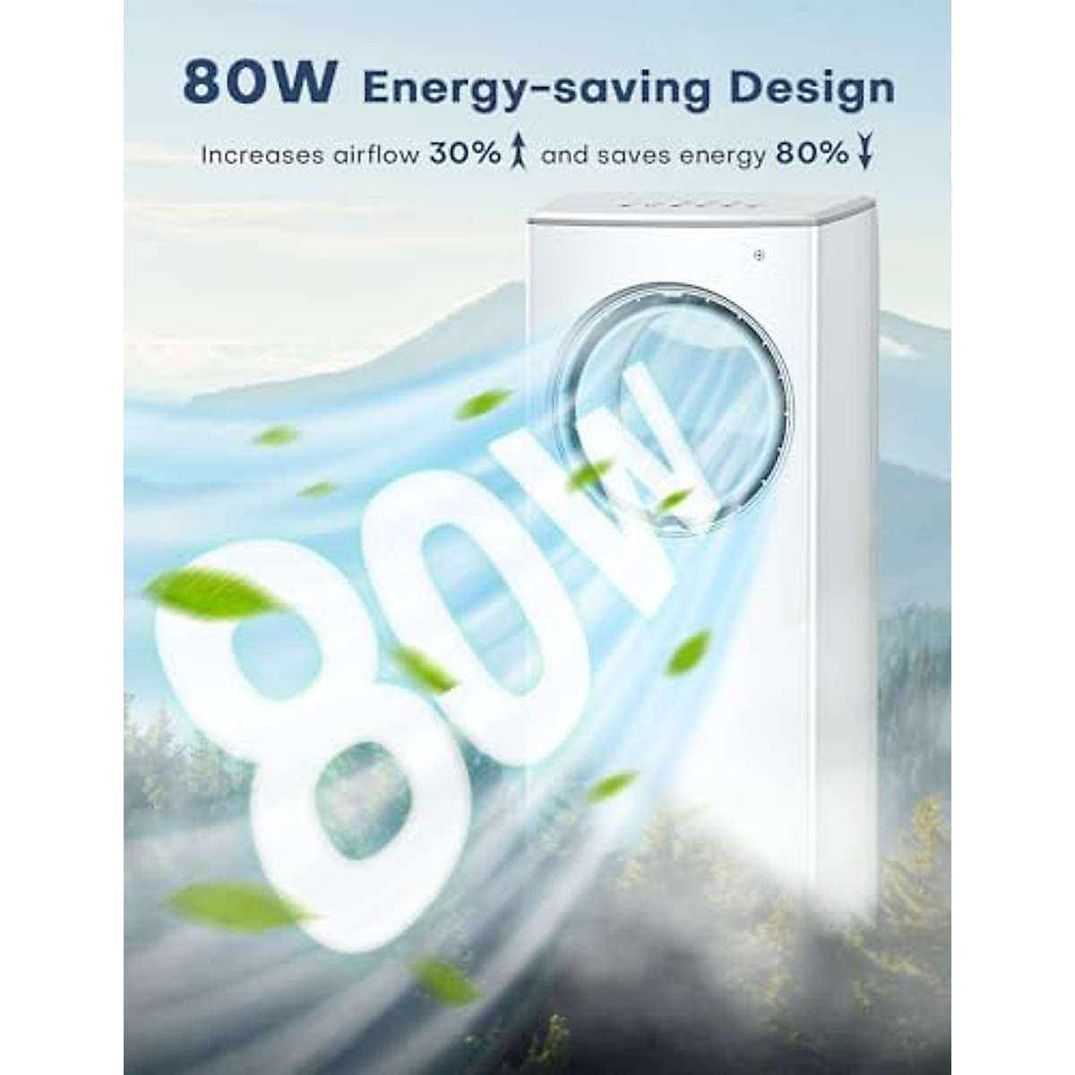 BALKO 3 IN 1 Portable Air Conditioners, 32 INCH Evaporative Air Cooler for Room w/Sleep/Natural/Normal Mode, 3 Speeds, Remote & 1-8H Timer for Auto-Off, 1 Gal Water Tank, Swamp Cooler Bedroom Indoor