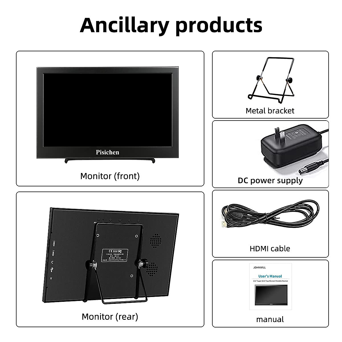 Pisichen 17.3 inch Portable Monitor, Full HD 1600x900 PC Monitor with USB HDMI Input, Compatible with Laptop,PC,PS4, PS3, Xbox Ones, Ras Pi