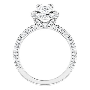 JEWELERYIUM 1 CT Moissanite Oval Engagement Ring, Wedding Bridal Ring in Sterling Silver, Colorless Moissanite, VVS1 Clarity, Sizes 4 to 11, Prong Set for Her (9)