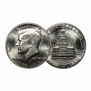 1976 S 1976-S Silver Bicentennial Kennedy Half Dollar Mint State Half Dollar Brilliant Uncirculated