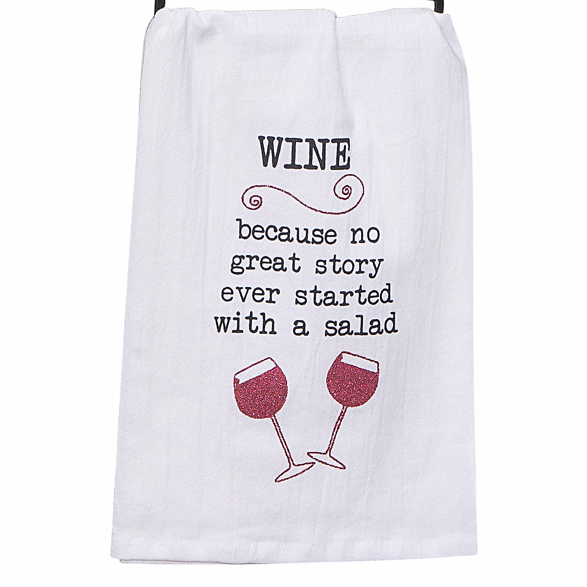 Kay Dee Designs Wine Story Krinkle Flour Sack Towel with Glitter Dye